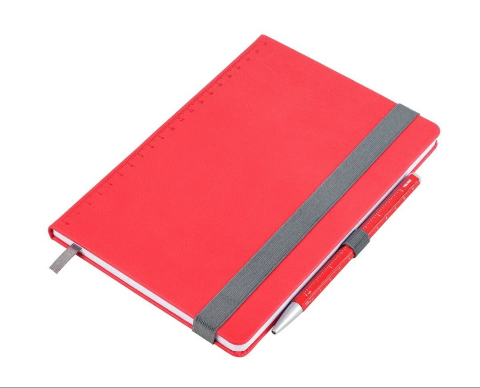 Notepad DIN A5 + CONSTRUCTION BASIC, red FSC certified paper, 64 ...